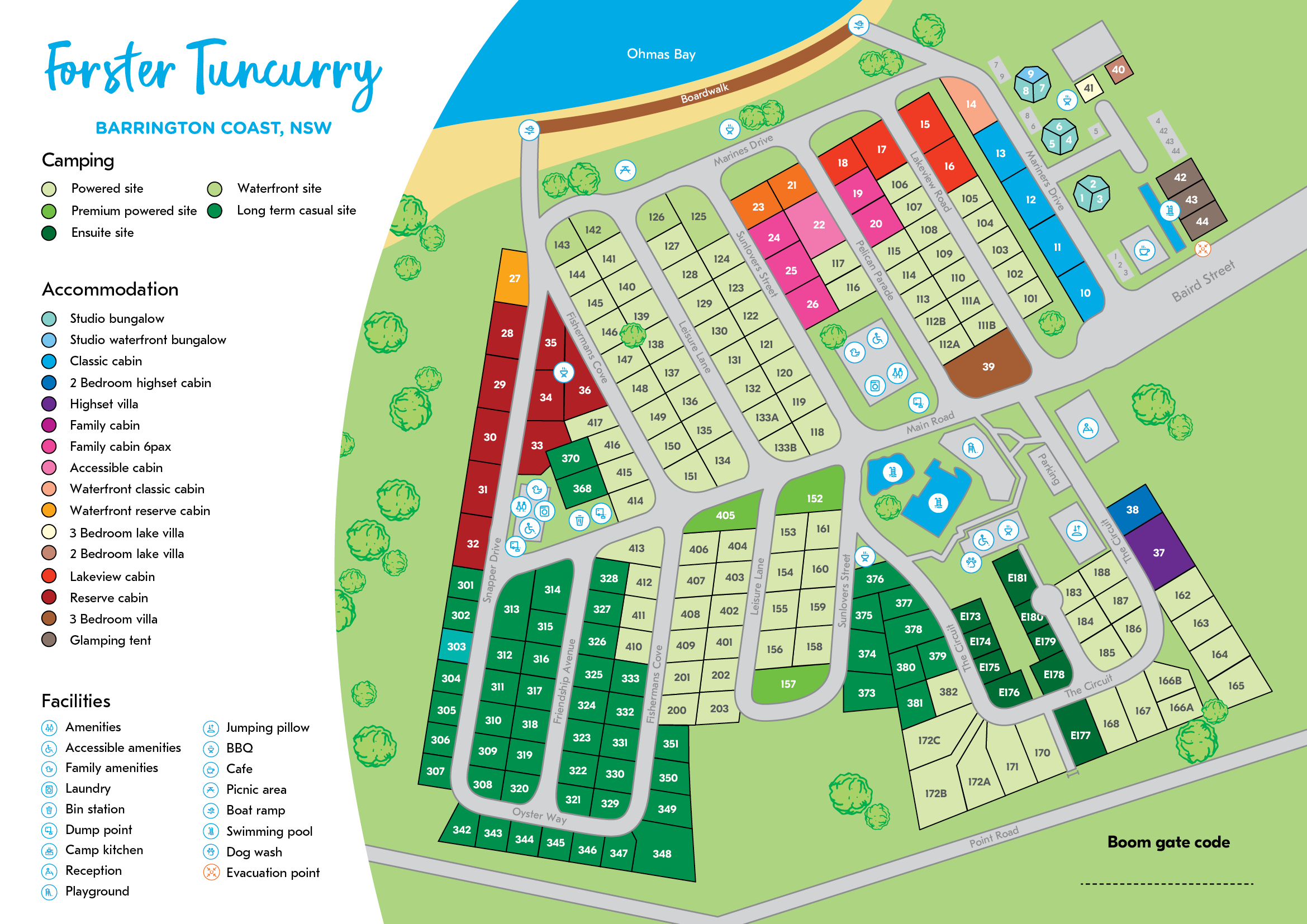 Park Map NRMA Forster Tuncurry Holiday Park